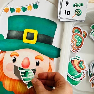 Saint Patrick Count Flisat Insert, Patrick Counting Activity, Printable ...