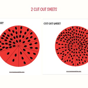 Watermelon Counting Activity, Busy Book Printable, Count 1-20 ...