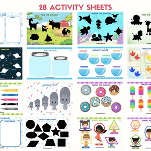 Preschool Binder, Busy Book Printable, Learning Activities for Kid ...