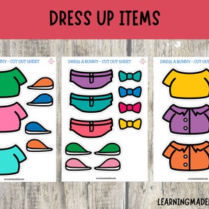 Dress a Bunny Dice Game, Easter Activity Toddler, Busy Book Printable ...