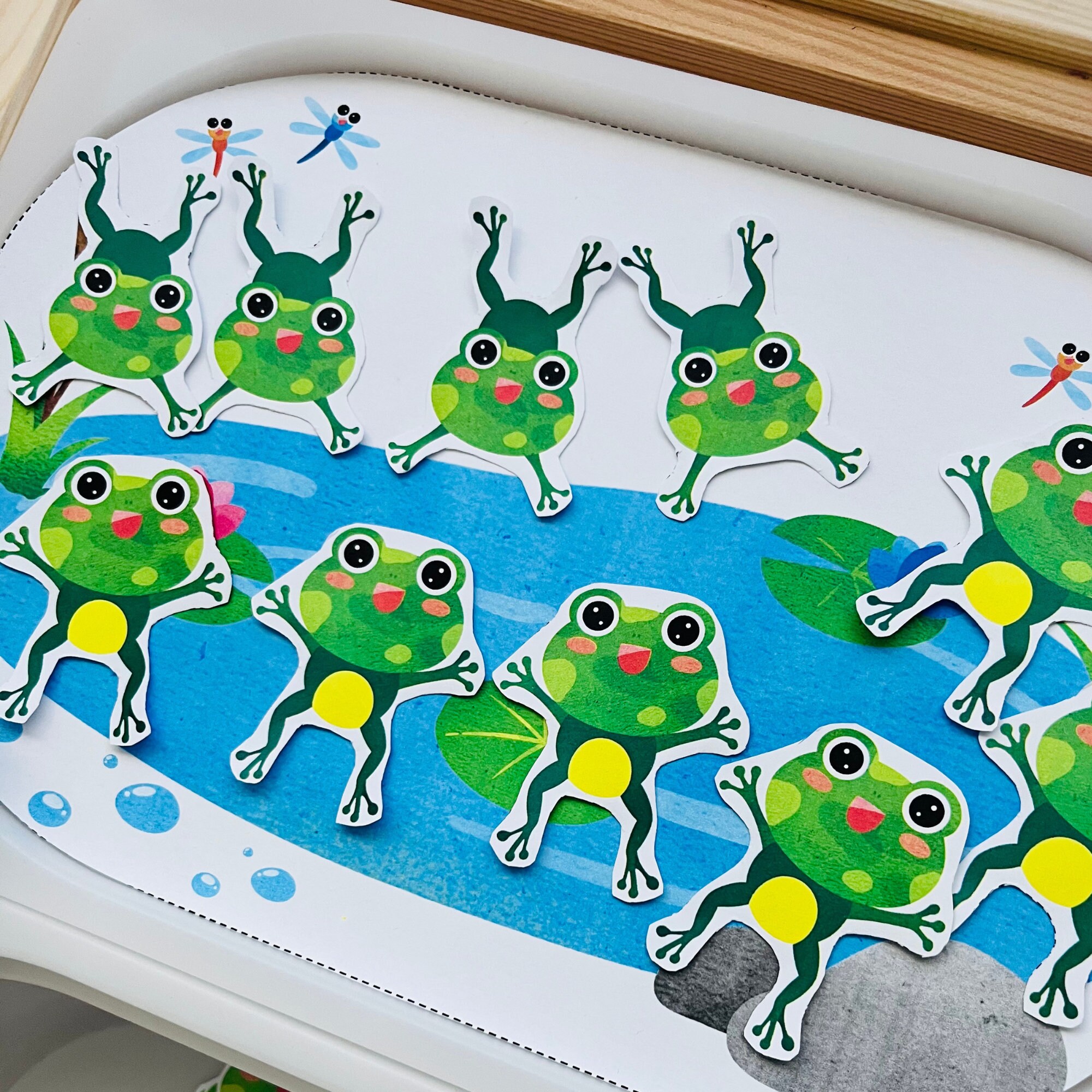 Frogs Counting Game, Printable Flisat Insert, Trofast Insert, Preschool ...