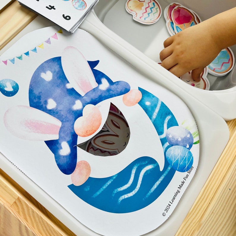 Feed the Easter Gnome Counting, Printable Flisat Insert, Trofast Insert ...