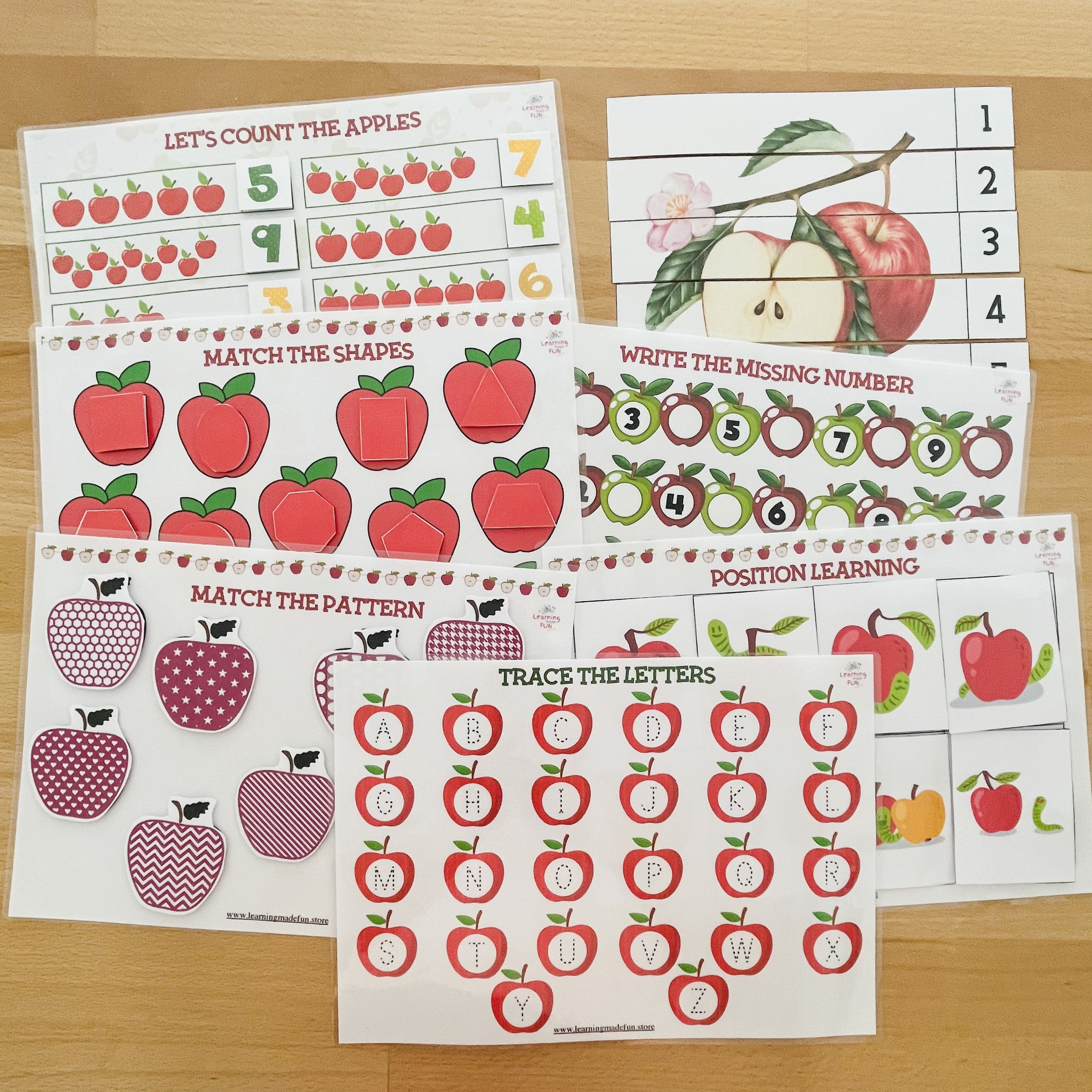 Apple Unit Study: Life Cycle, Anatomy, Counting (PDF Printable) - Etsy