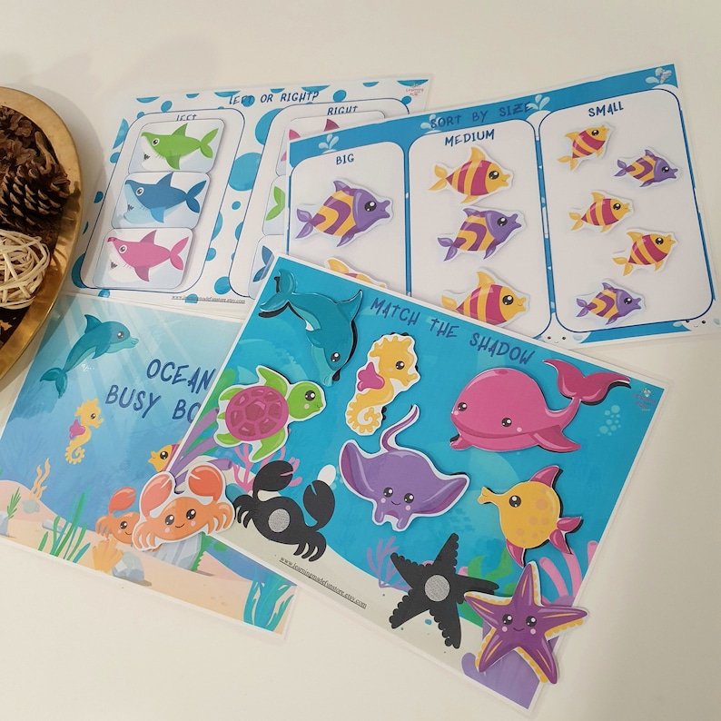 Ocean Busy Book Busy Book Toddler Preschool Busy Book - Etsy