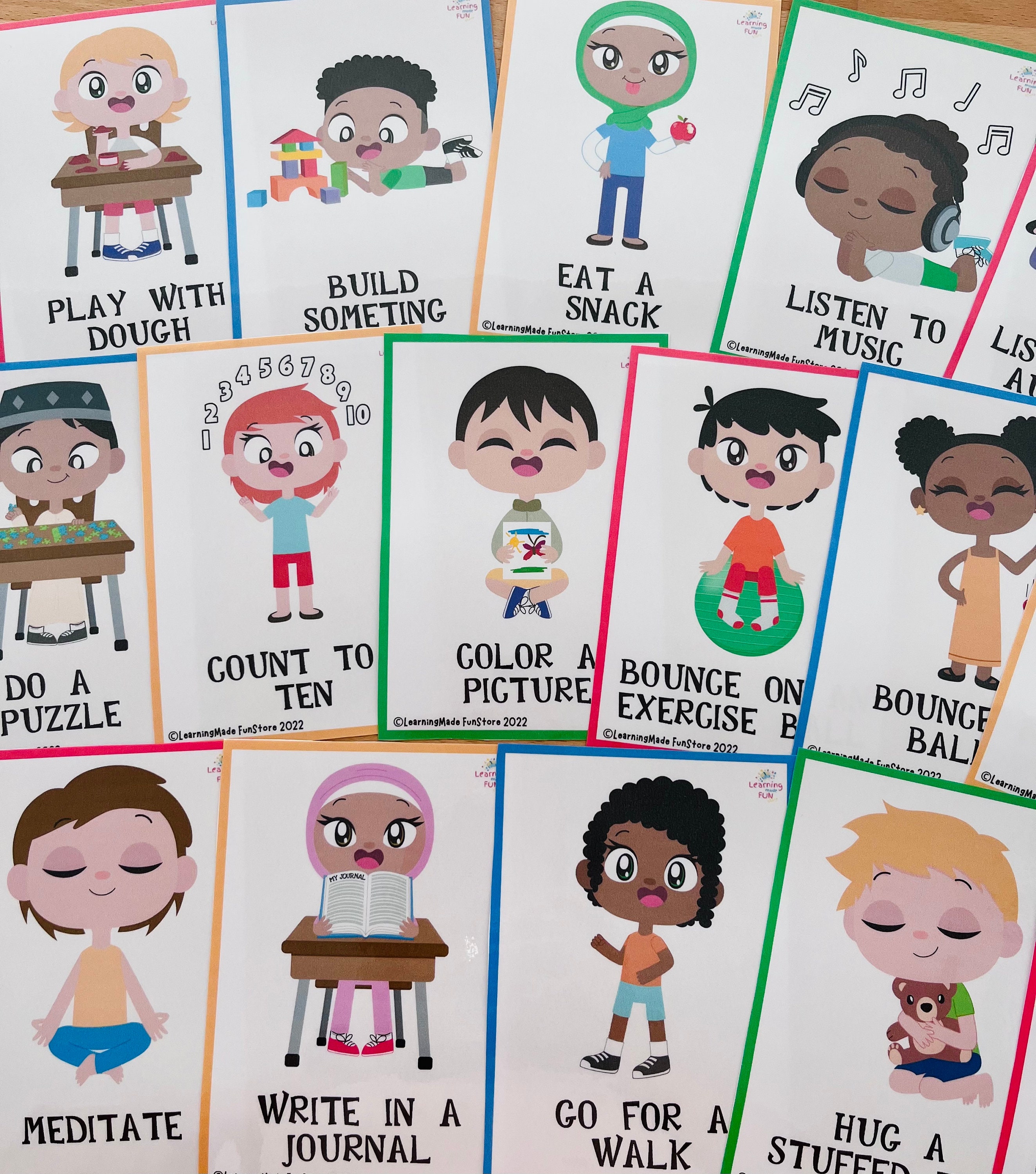 Calm Down Strategies Flashcards: Coping Skills for Kids (digital ...