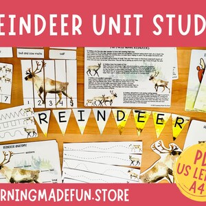 Reindeer Unit Study: Anatomy, Life Cycle, & Counting (printable) - Etsy