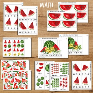 Watermelon Unit Study: Printable Summer Learning Activities (PDF) - Etsy