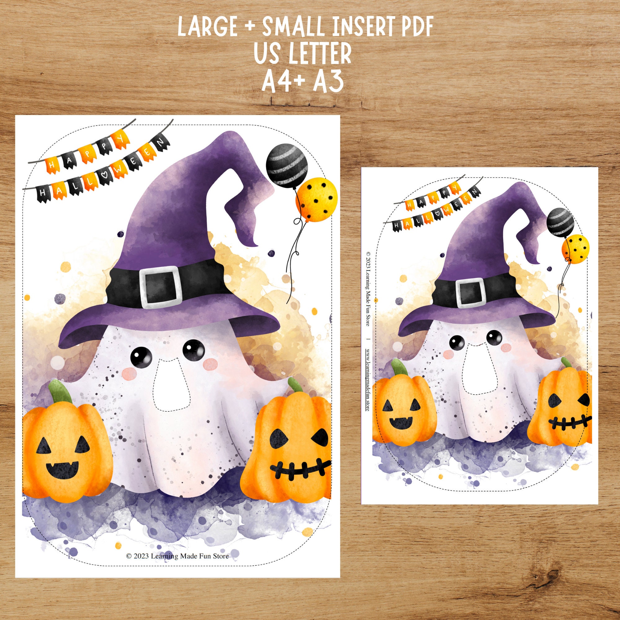 Halloween Flisat Insert, Feed the Ghost, Preschool Counting (digital ...