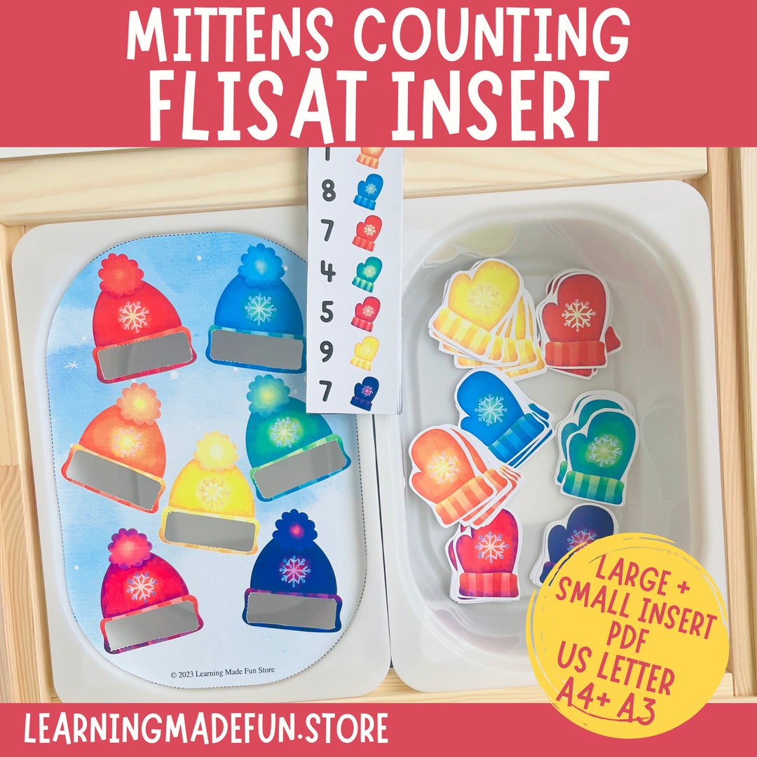 Mittens Sort by color, Flisat Insert, Trofast Insert, Flisat Printable ...
