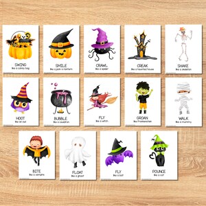 Halloween Movement Cards: Preschool Gross Motor Skills (digital ...