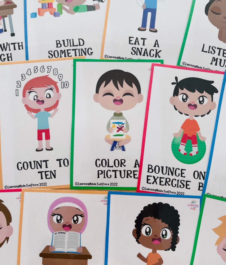 Calm Down Strategies Flashcards Coping Skills Techniques - Etsy