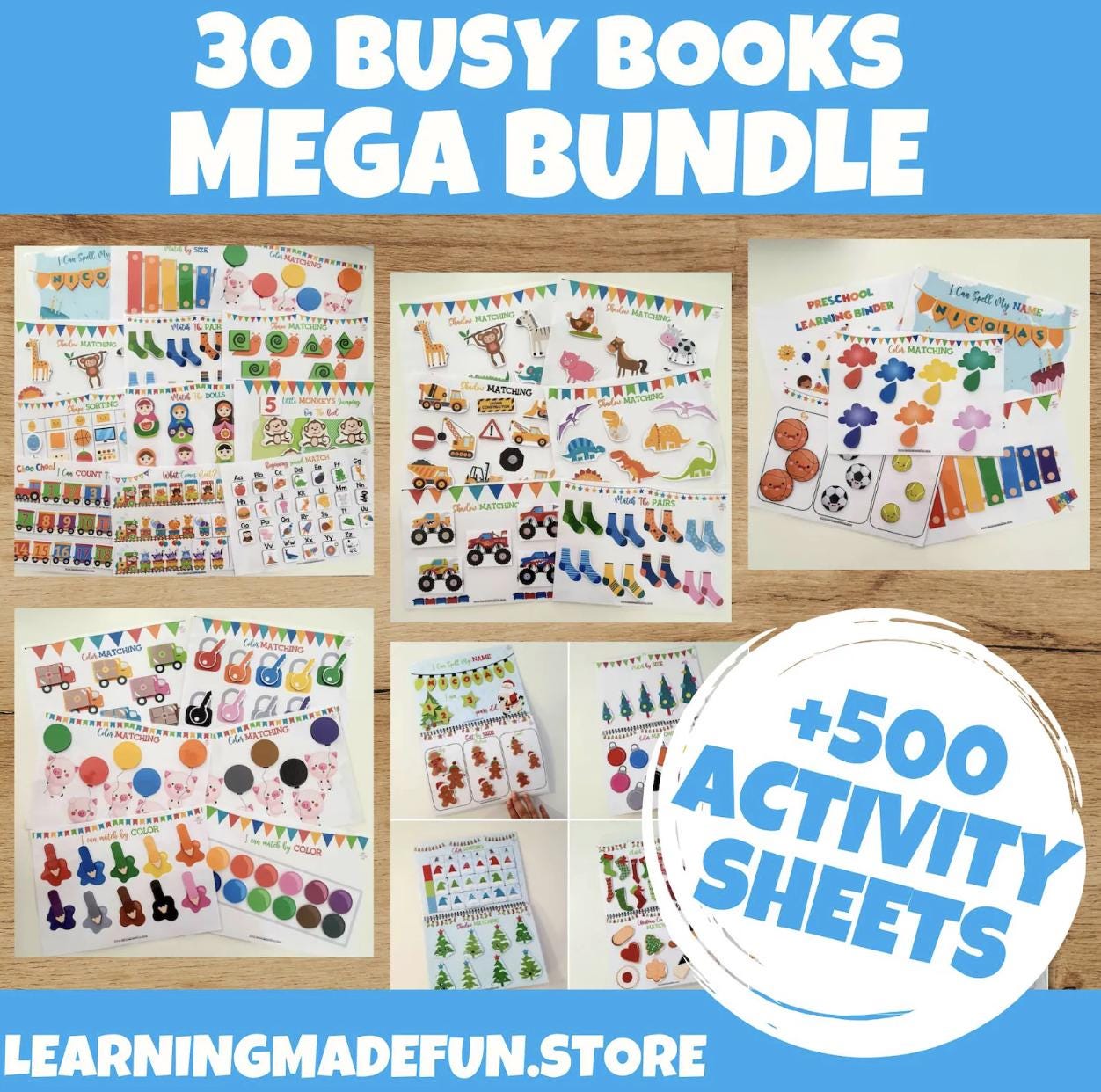 Mega Bundle Busy Book Printable: 4000+ Pages Homeschool Learning ...