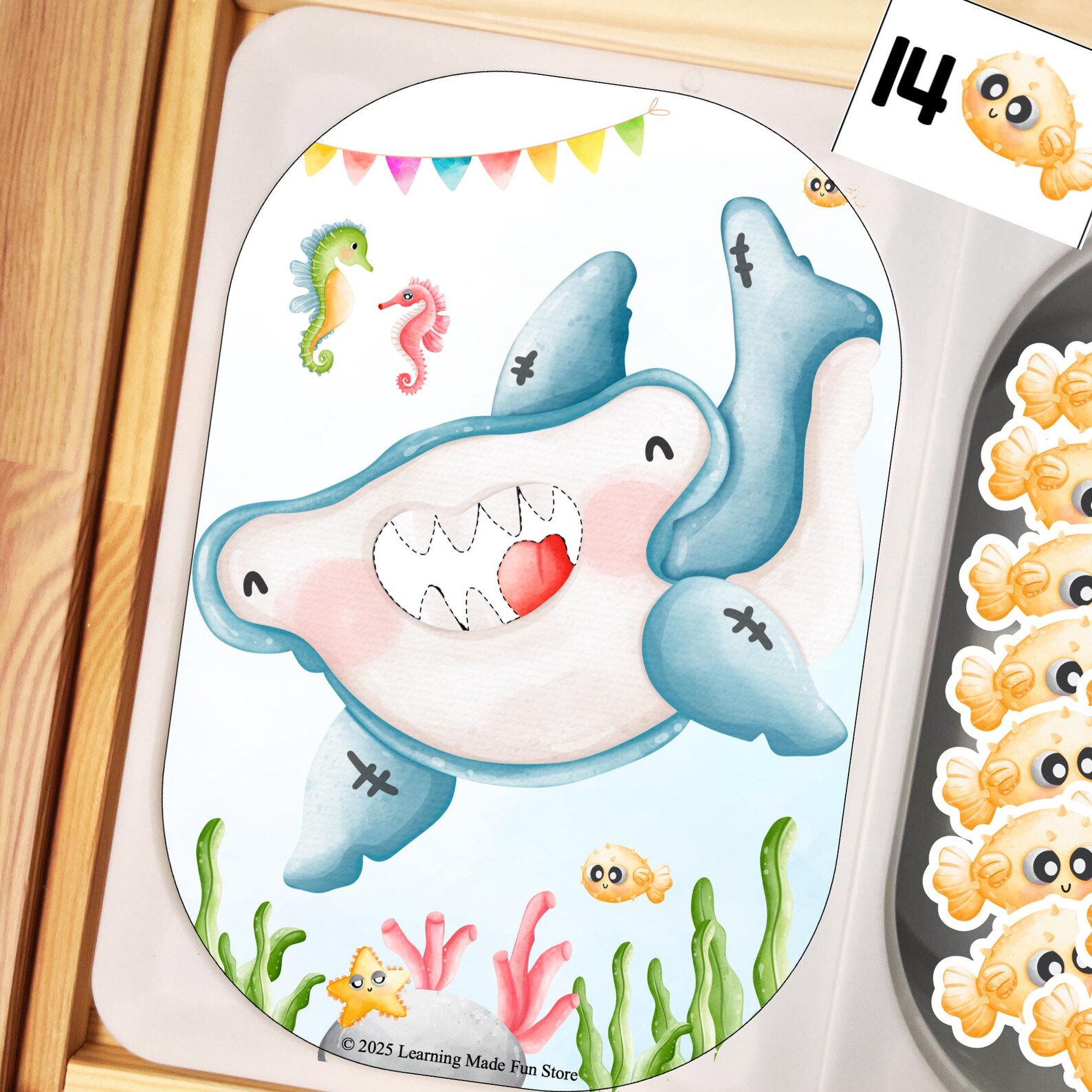 Feed Hammerhead Shark Count 20, Printable Flisat Insert, Trofast Insert ...