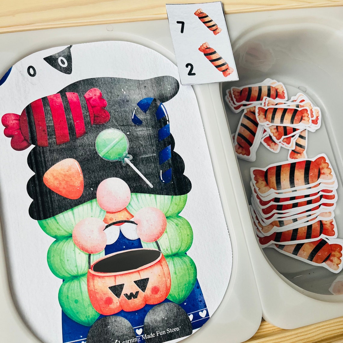 Halloween Candy Count to 10 by Size, Flisat Insert, Trofast Insert ...