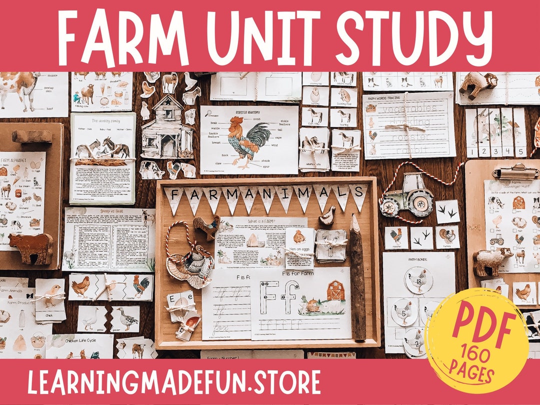 Farm Animals Unit Study: Homeschool Learning Activities (PDF) - Etsy