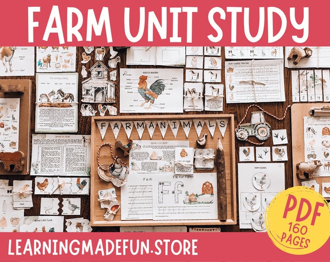 Farm Learning Pack, Farm Preschool Pack,instant DOWNLOAD - Etsy