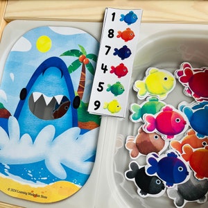 Feed Shark Count by Color, Printable Flisat Insert, Trofast Insert ...