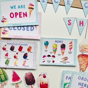 Ice Cream Shop Pretend Play Kit, Summer Dramatic Play, Preschool ...