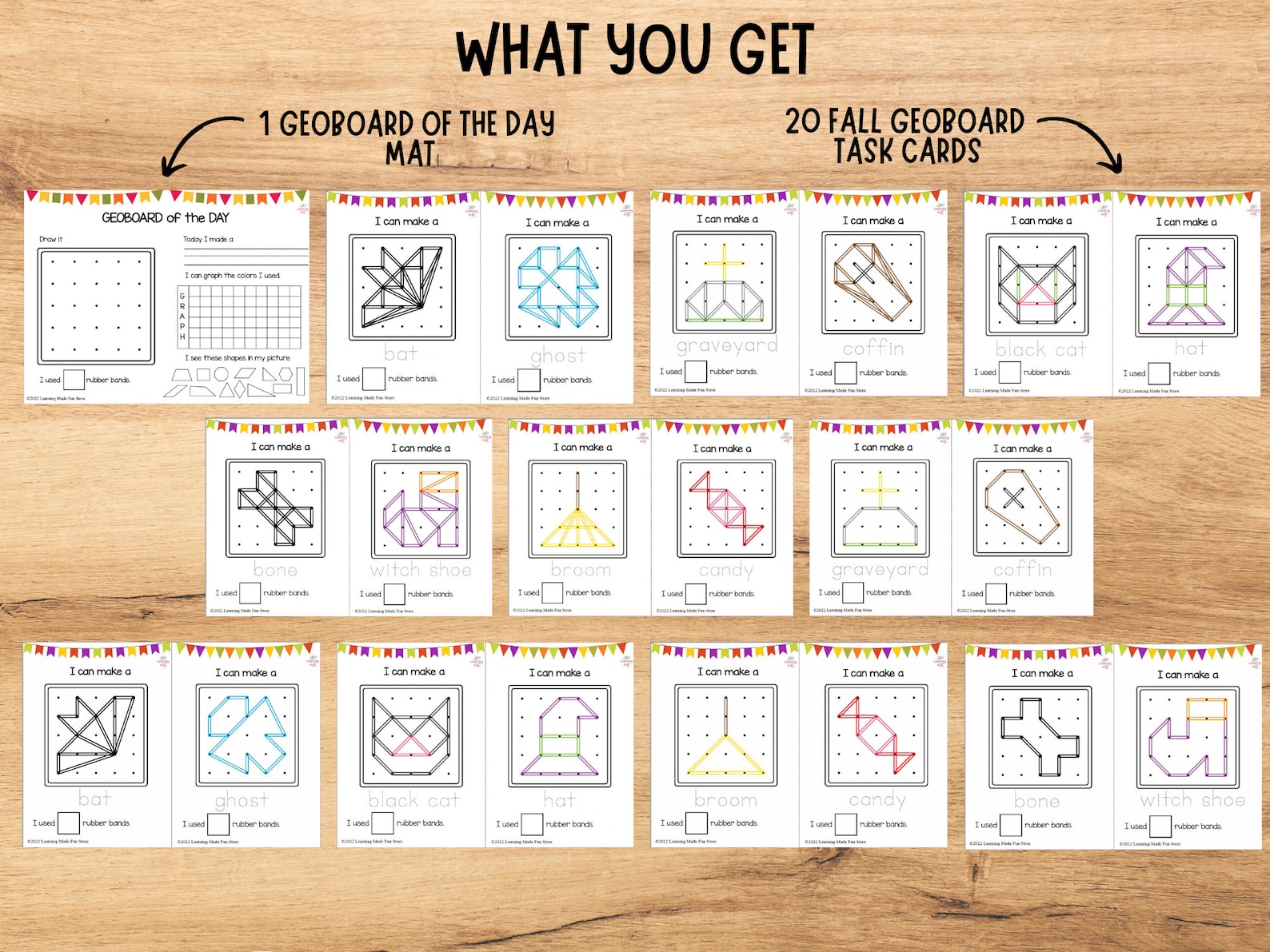 Halloween Geoboard Task Cards: Fine Motor Skills Activity (PDF) - Etsy