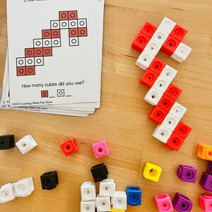 Christmas Snap Cubes Mats: Preschool Math Game (digital Download) - Etsy