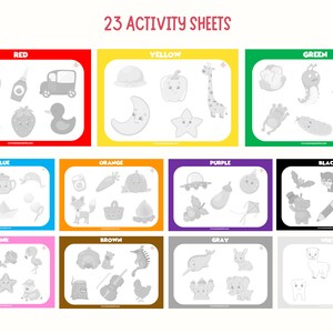 Colors Matching Activities, Colors Busy Book, Printable Busy Book ...