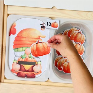 Pumpkins Counting to 20, Printable Flisat Insert, Trofast Insert ...