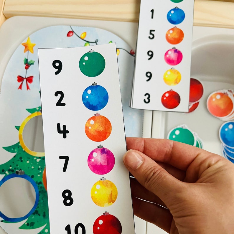 Christmas Tree Color Sorting Flisat Insert (digital Download) - Etsy