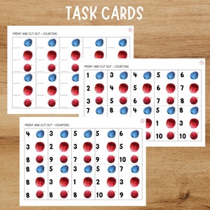 Bear Fruits Counting, Printable Flisat Insert, Trofast Insert ...