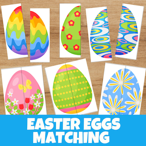 Printable Easter Egg Matching Game | Toddler Color Recognition Activity ...