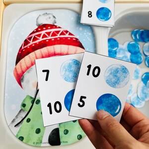 Feed the Snowman Counting, Printable Flisat Insert, Trofast Insert ...
