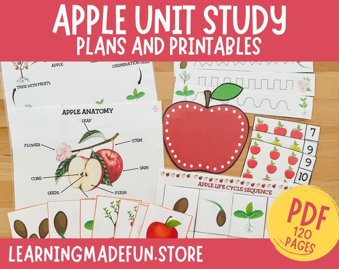 Apple Coloring Pages for Kids, Life Cycle of an Apple Theme Unit Study ...