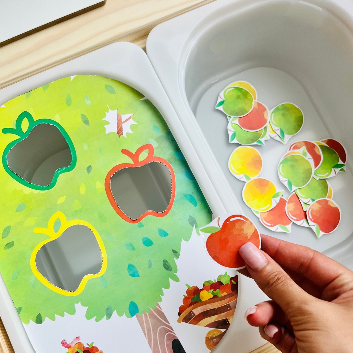 Counting Apples Flisat Insert, Trofast Insert, Flisat Printable ...