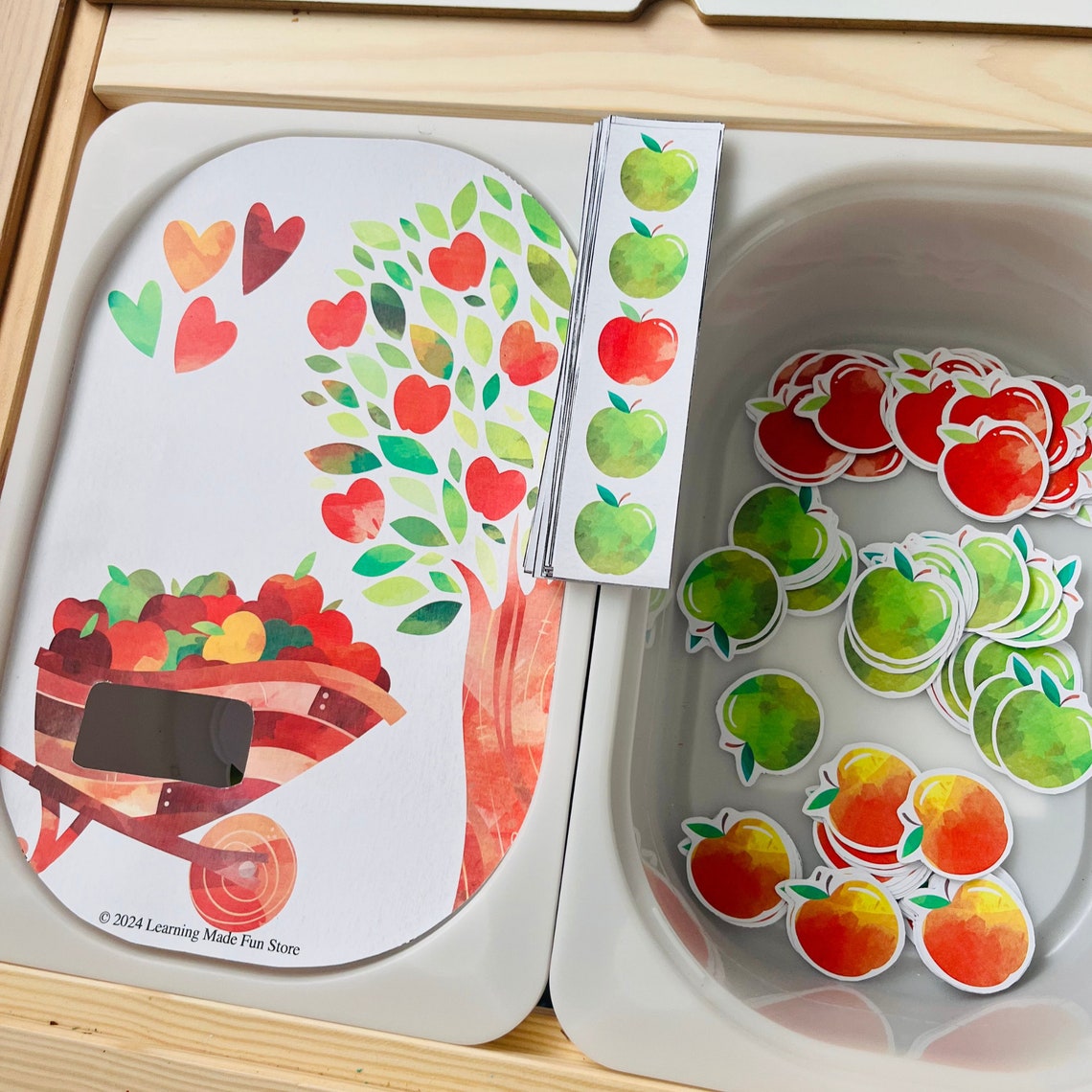 Apples Patterns Flisat Insert, Trofast Insert, Flisat Printable ...