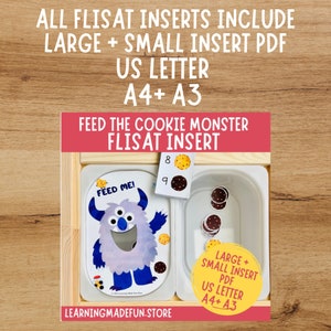 Flisat Table Insert Bundle, Sensory Preschool Learning (digital ...