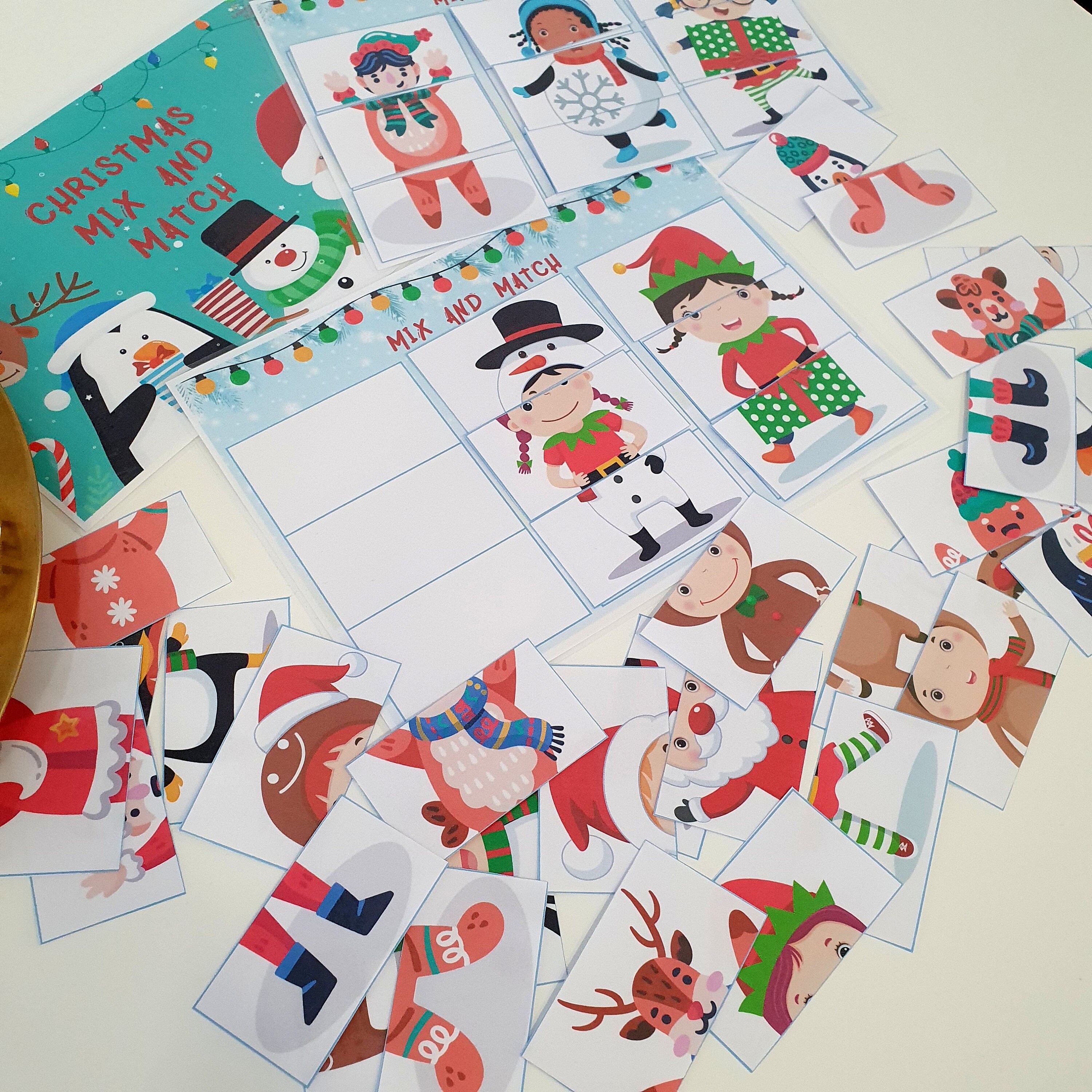 Christmas Matching Game for Toddlers Busy Book Printable for | Etsy