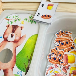 Feed the Bear Counting, Printable Flisat Insert, Trofast Insert ...