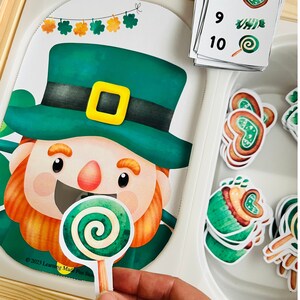 Saint Patrick Count Flisat Insert, Patrick Counting Activity, Printable ...
