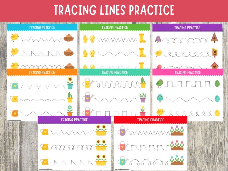 Spring Tracing Practice Tracing Lines Fine Motor Skills - Etsy
