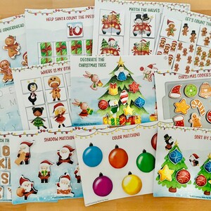 Christmas Busy Book Printable, Busy Book for Toddler, Christmas Busy ...