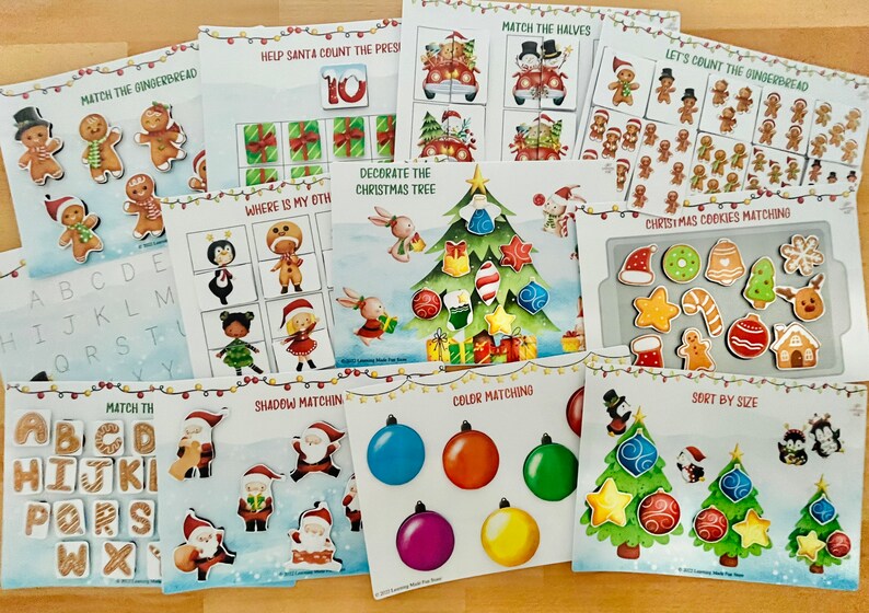 Christmas Busy Book Printable Busy Book for Toddler - Etsy