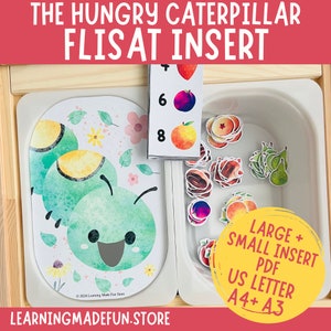 The Hungry Caterpillar Counting to 10, Printable Flisat Insert, Trofast ...