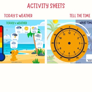 Morning Calendar Circle Time Printable Binder, Preschool, Pre-k ...