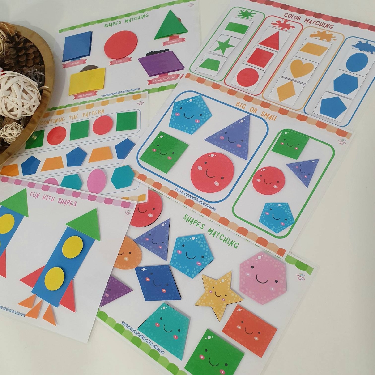 Shapes Busy Book Shapes Learning Book Shapes and Color | Etsy