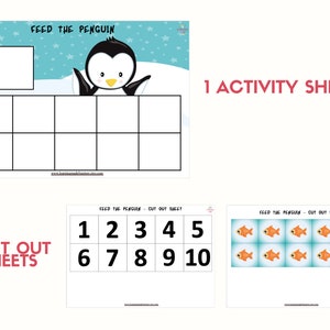 Penguin Counting Activity: Numbers 1-10 Printable (digital Download) - Etsy