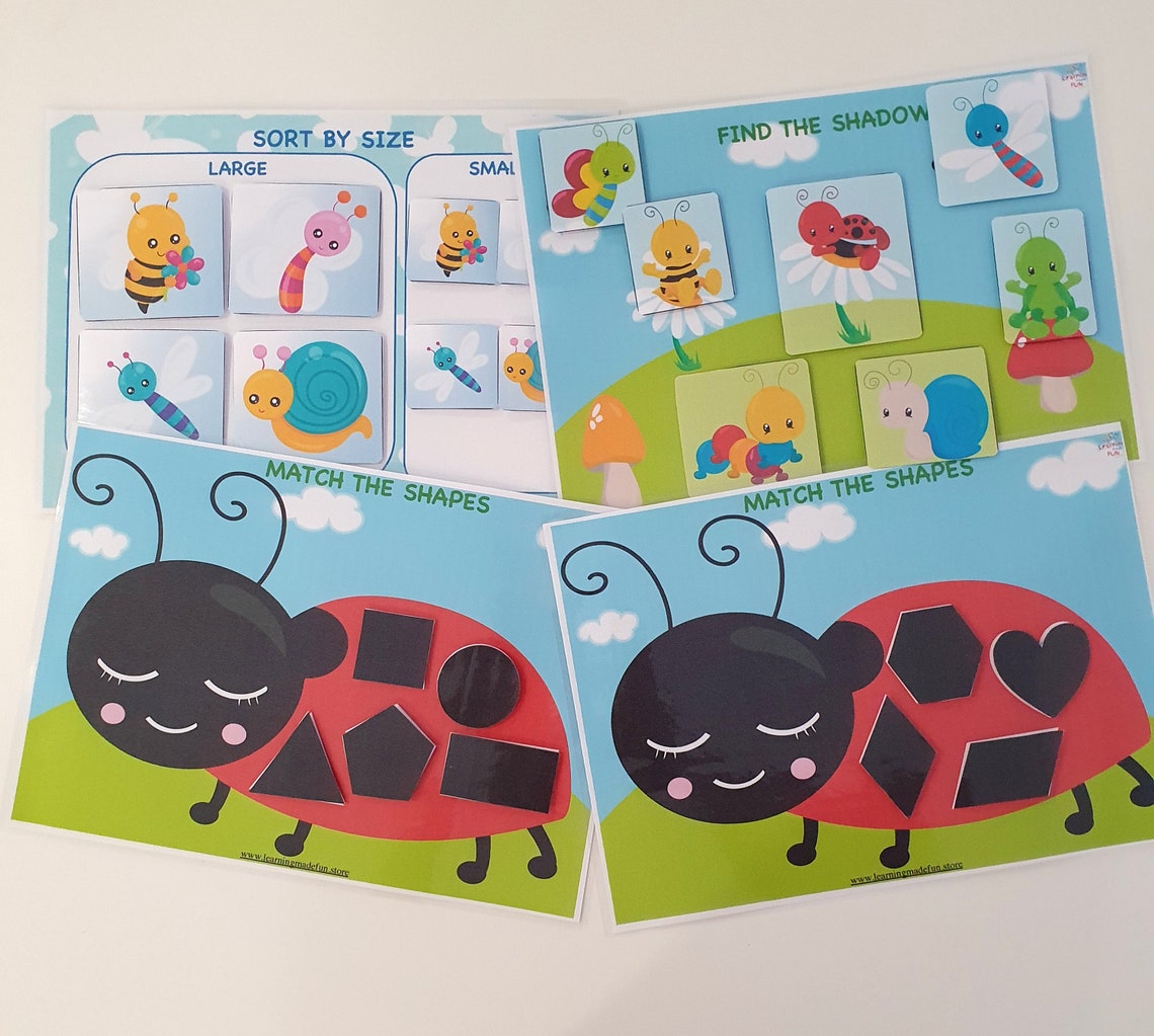 Toddler Busy Book Insects Learning Binder Toddler Learning | Etsy