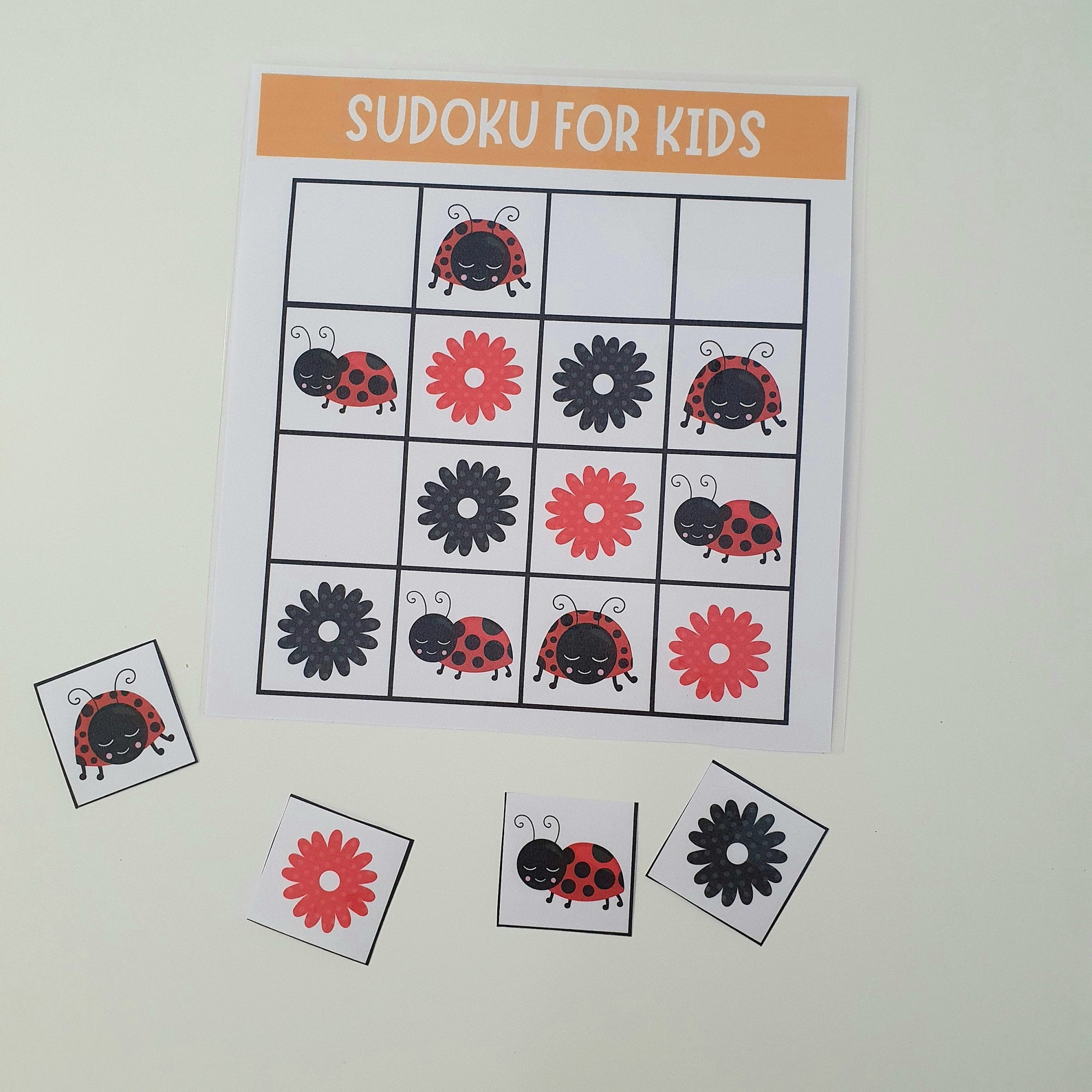 Spring Sudoku Games Spring Matching Games Learning - Etsy