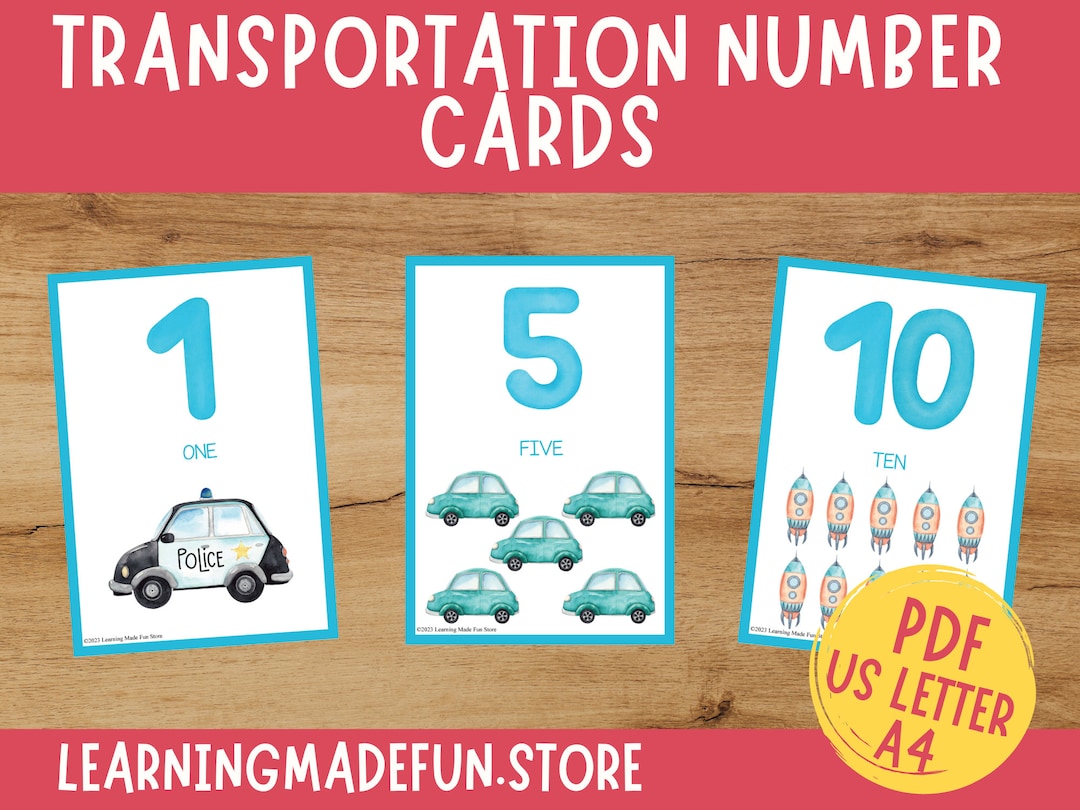 Montessori Numbers Cards, Counting Practice Flash Cards, Flash Cards ...