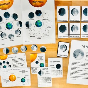 Moon Phases Unit Study, Phases of the Moon Learning Activity, Pre-k ...
