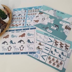 Arctic Animals Busy Book, Polar Animals Busy Binder, Learning Binder ...