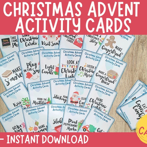 Christmas Activity Cards Printable Advent Calendar Fillers - Etsy
